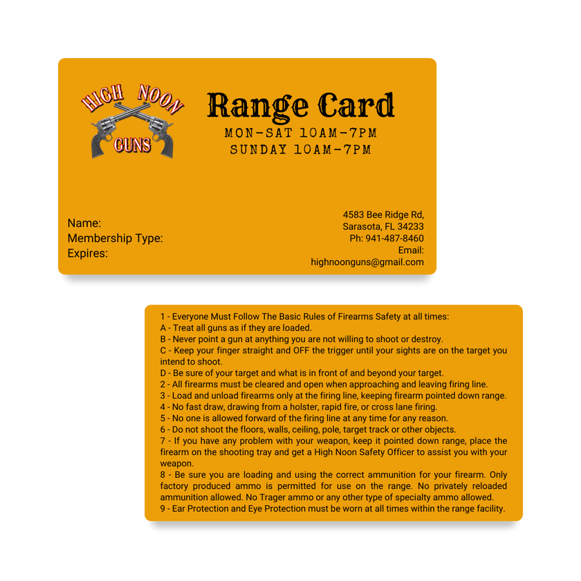 Gun Range – High Noon Guns